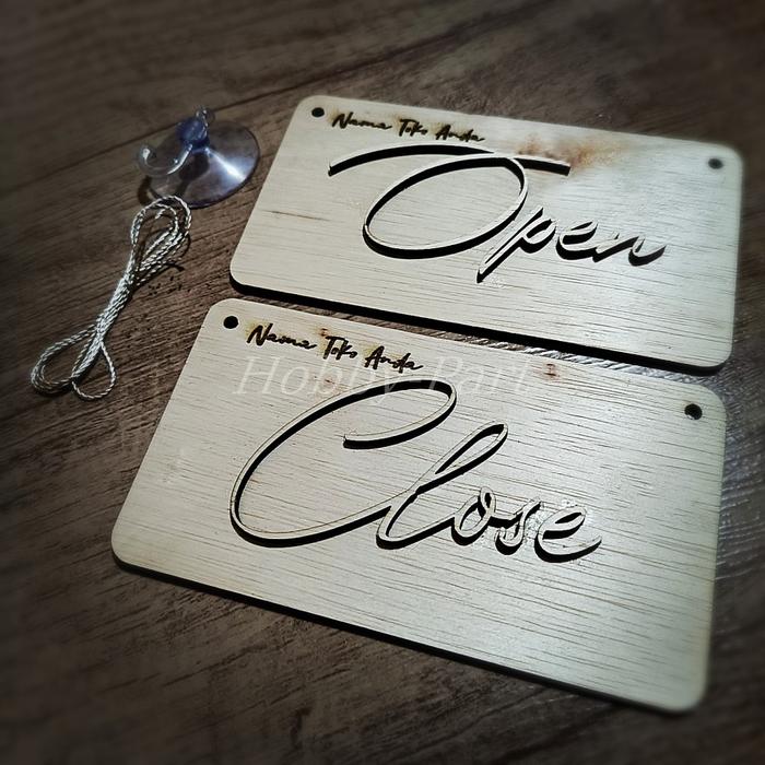 Jual Papan Tanda Buka Tutup Sign Open Close laser cutting - Jakarta ...
