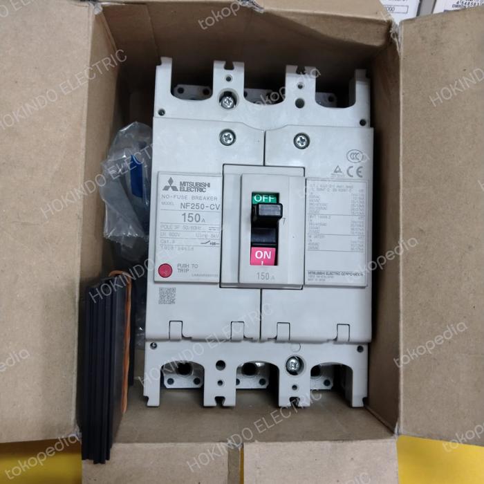 Jual MCCB MITSUBISHI NF250-CV 3P 150A 25KA / BREAKER MITSUBISHI 3P 150A ...