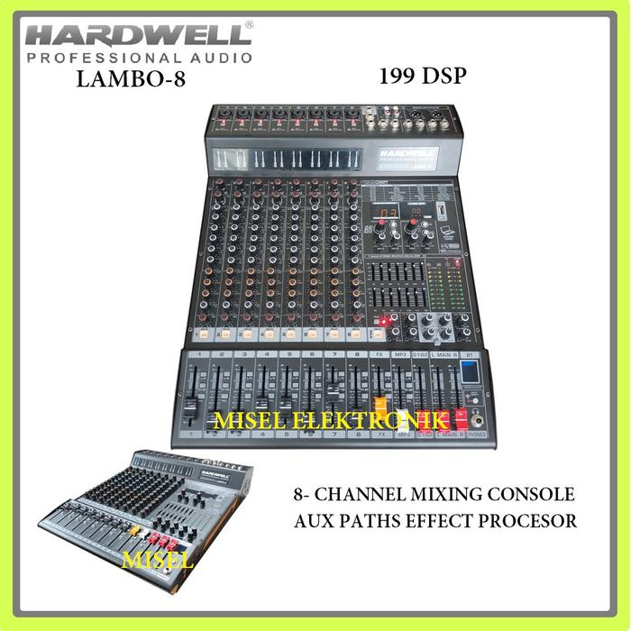 Jual Mixer Audio 8 Channel Hrdwell Lambo 8 With Pats Effect Processor ...
