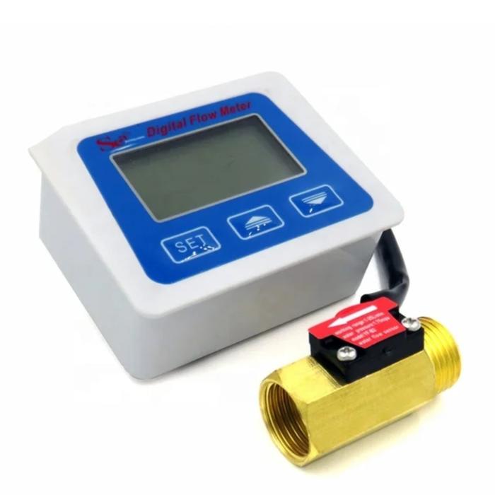 Jual Digital Flow Meter Control Display With Flow Sensor 1 inch LCD-S ...