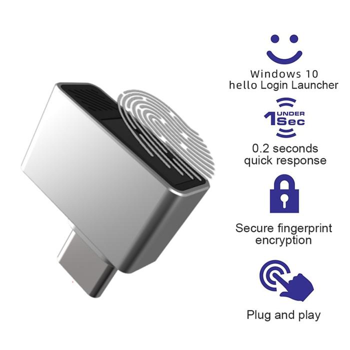 Jual USB Type C Fingerprint Reader Windows Hello PC Notebook Lock ...