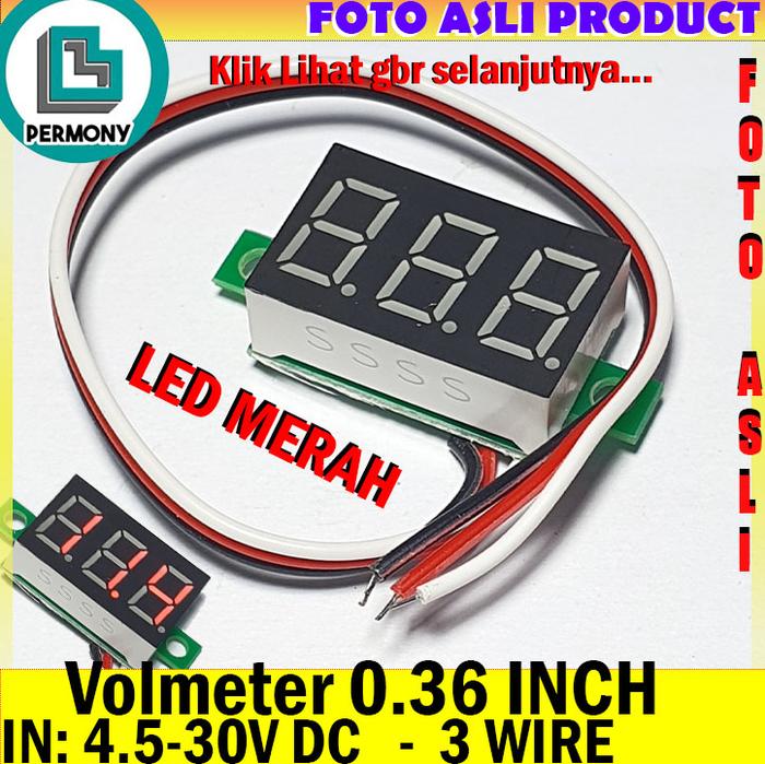 Jual Voltmeter Digital 0.36 inch 3 Digit - 3 Wire - Jakarta Pusat ...