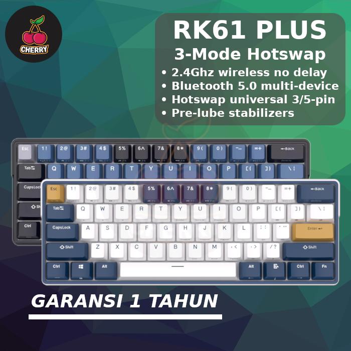 Jual Royal Kludge RK61 Plus RGB 3-mode Hotswap Wireless Mechanical ...