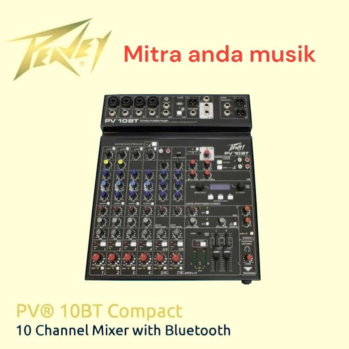 Jual Mixer peavey pv10bt compact 10 channel mixer with bluetooth interface - Jakarta Barat ...