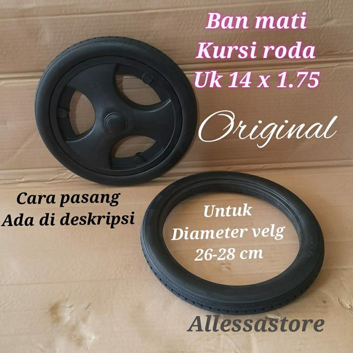 Jual ban mati kursi roda uk 12 mercy / 14 untuk merk avico,kaiyang 863 ...