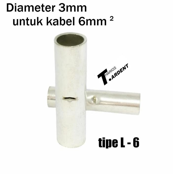 Jual Sok Skun Kabel 6mm Connector L-6 Konektor Verbending joint ...