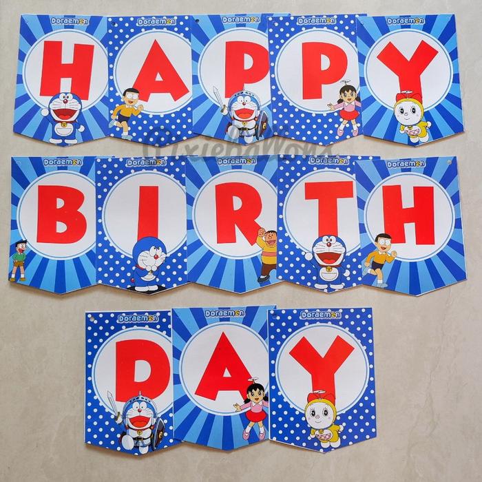 Jual BUNTING FLAG DORAEMON BANNER BENDERA DEKORASI ULANG TAHUN BIRTHDAY ...