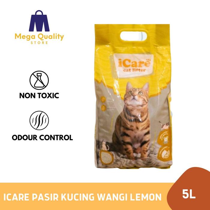 Jual ICARE Premium Import Pasir Kucing Cat Litter Wangi Lemon 5 Liter ...