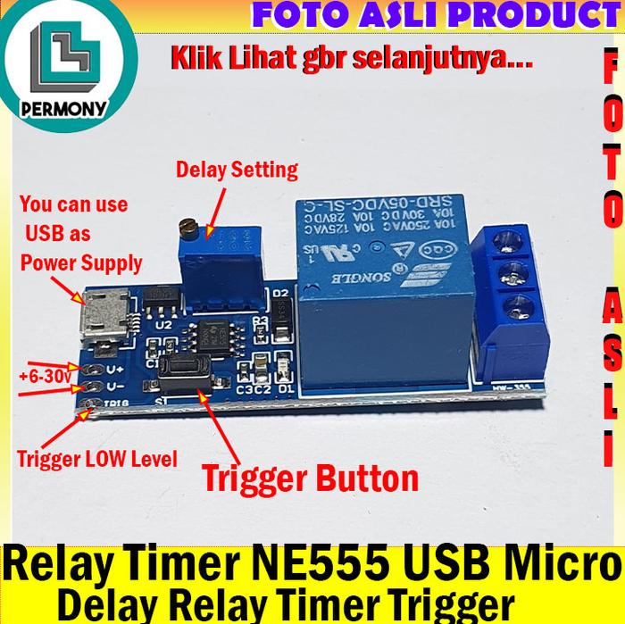 Jual Relay timer delay switch ne555 Micro usb trigger 555 - Jakarta ...