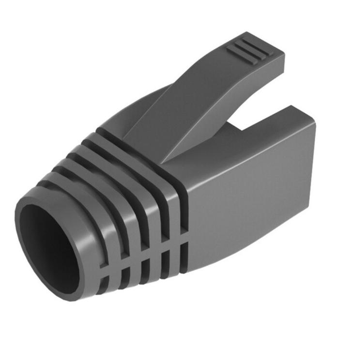 Jual Dark Grey Cover RJ45 Cat5e Cat6 Plug Protective Konektor Socket ...