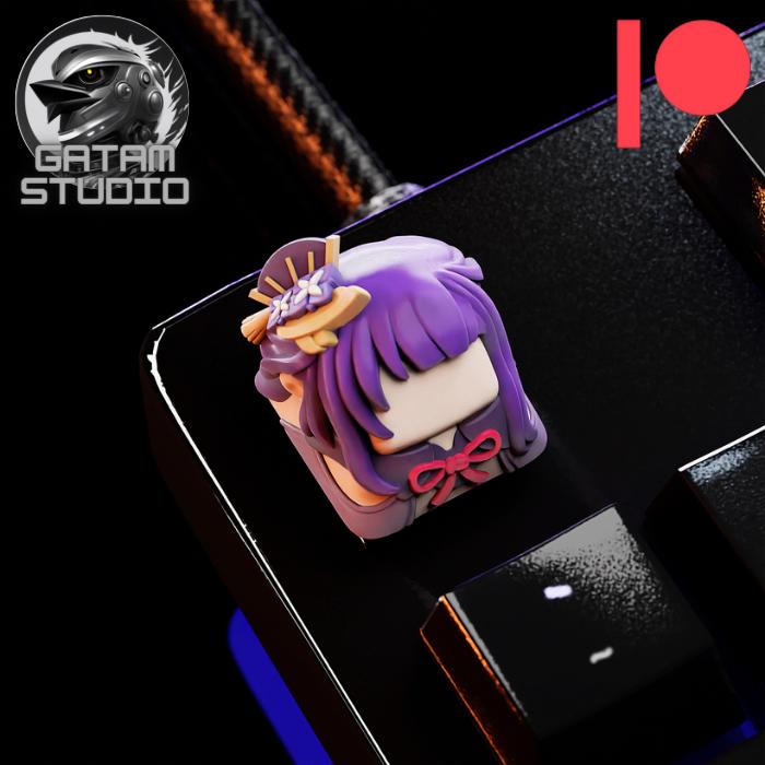 Jual Keycap Custom Genshin Impact Raiden Shogun Mechanical Keyboard ...