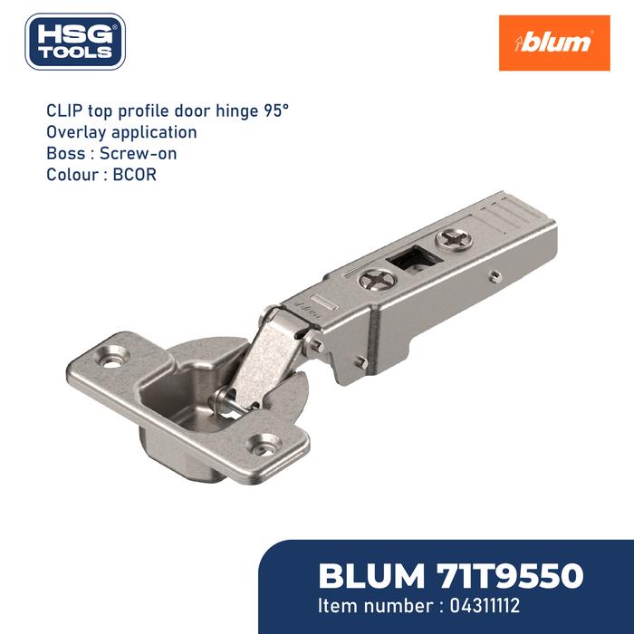 Jual BLUM ENGSEL SENDOK 71T9550 CLIP TOP PROFILE DOOR 95° OVERLAY ...