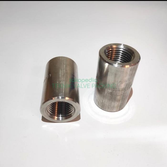 Jual Socket ss316 Class 3000 NPT 1/2" inch / Sock drat dalam Stainless ...