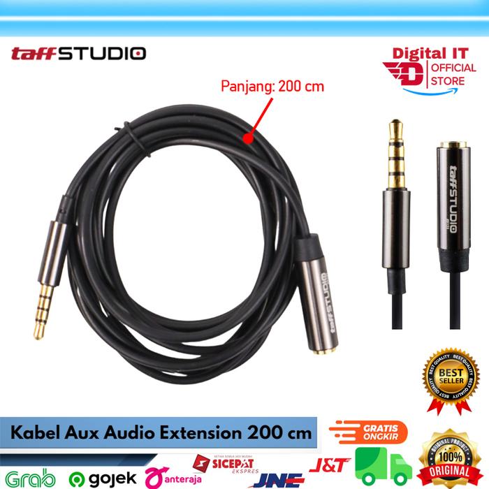 Jual Kabel Aux Audio Extension Konektor Jack 3.5 mm Male to Female 200 ...