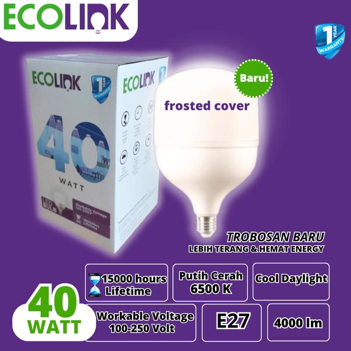 Promo Lampu Led Kapsul Ecolink 40 Watt E27 Cool Daylight 6500K Top ...