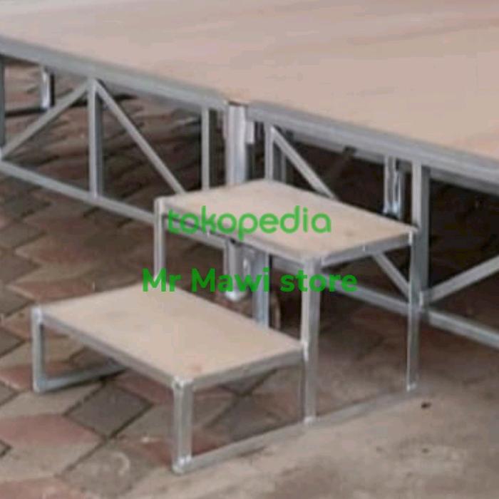 Jual Panggung portabel besi hollow galvanis, trikplek,karpet dan tangga ...