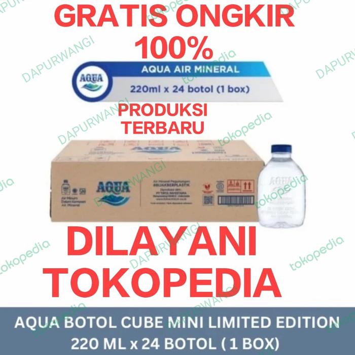 Jual AQUA Cube 220ml x 24 botol (1box) - Jakarta Timur - DAPURWANGI | Tokopedia