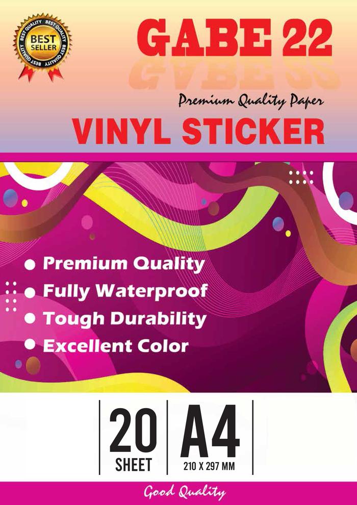 Jual Kertas Sticker Vinyl Glossy A4 isi 20 lembar - Kota Bogor - GABE ...