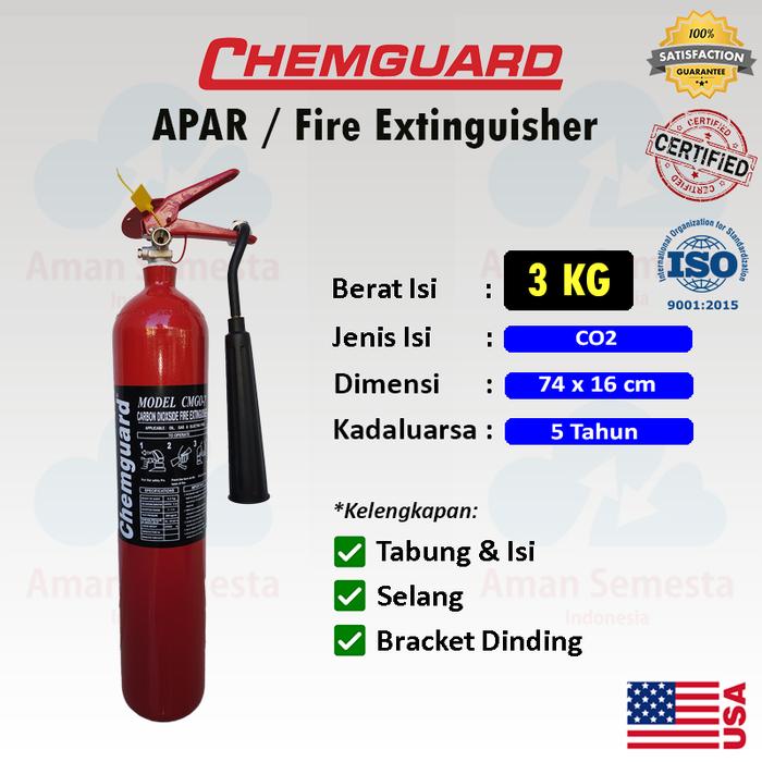 Jual APAR 3 KG CO2 CHEMGUARD Alat Pemadam Api Fire Extinguisher - Kota ...