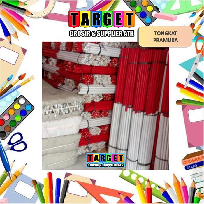 Jual TONGKAT PRAMUKA / TOYA KAYU BAMBU MERAH PUTIH RANDU UMBUL UMBUL ...