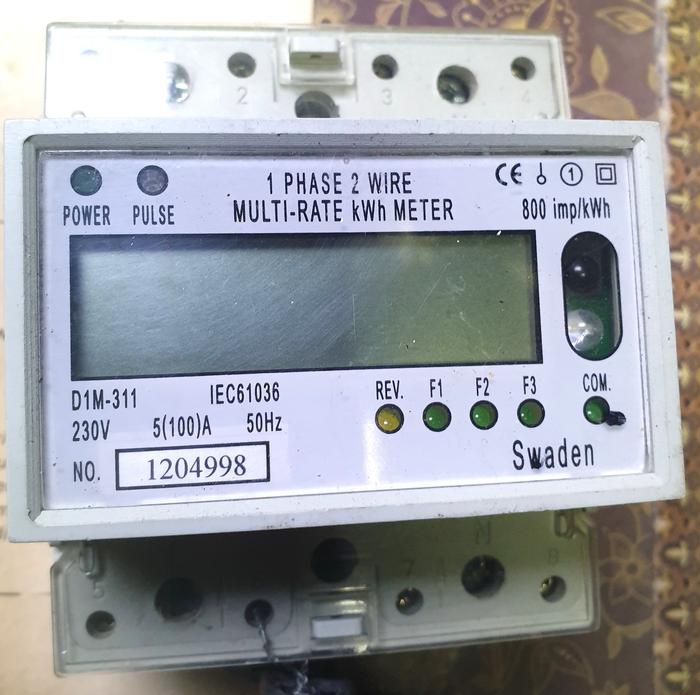 Jual kwh meter ModBus-RTU 1P 2K 230 Volt 5(100) A Swaden tipe D1M-311 - Kota Bekasi - faraztec ...