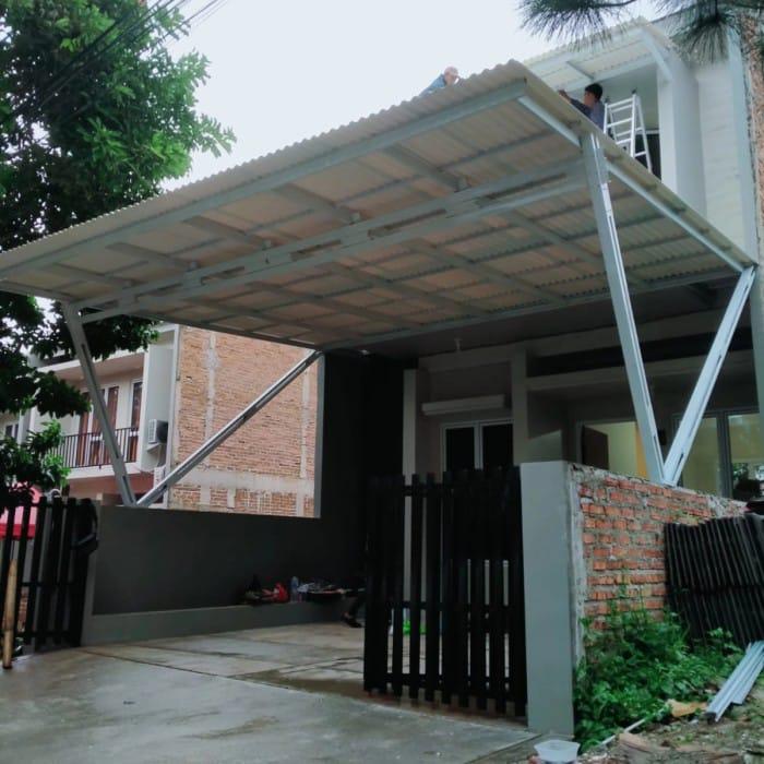Jual kanopi baja ringan atap alderon single+cet putih - Kota Bekasi ...