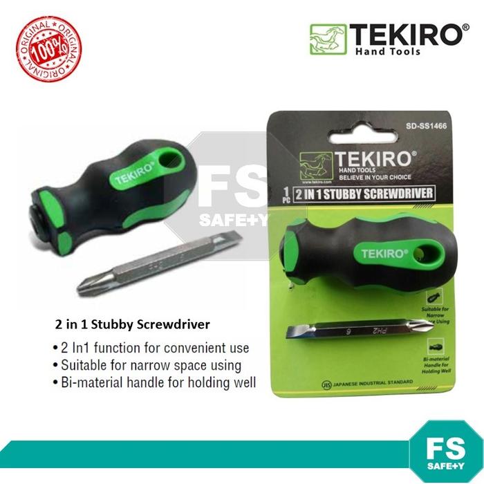 Jual Tekiro Obeng Mini Cebol Stubby 2 Arah Bolak Balik 2 in 1 Plus ...