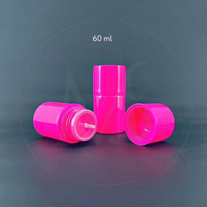 Jual Botol Liquid Vape 60ml / Botol Chubby Flat Cap - Pink - Jakarta ...