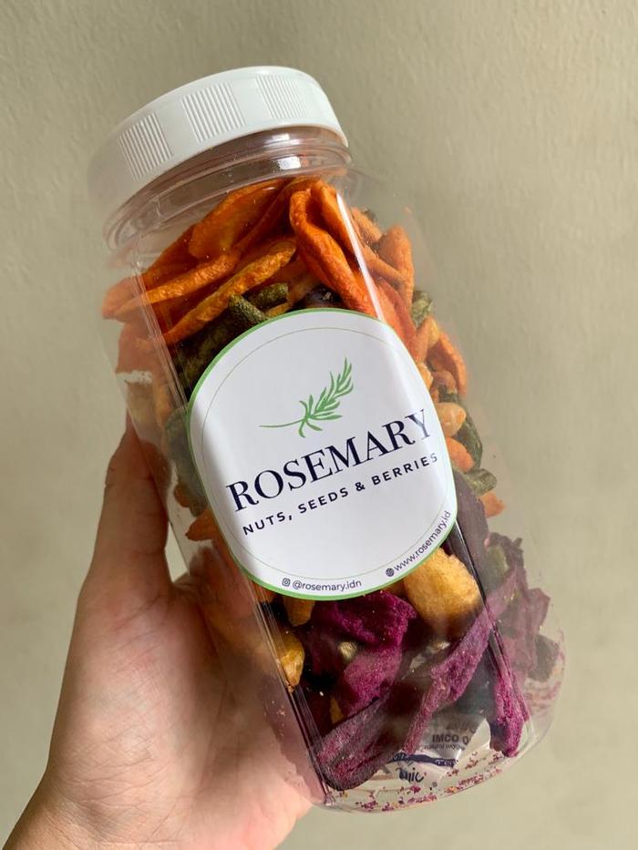 Jual ROSEMARY KERIPIK BUAH MIX & SAYUR MIX 700ML Apel Nanas Strawberry ...