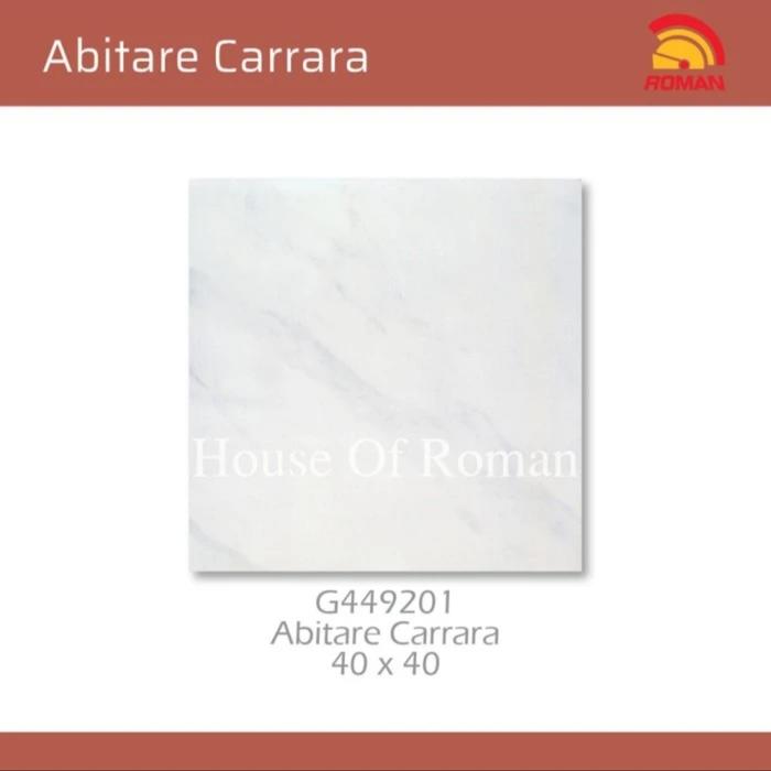 Jual ROMAN KERAMIK 40x40 Abitare Carara G449201 / Keramik Putih Glossy ...