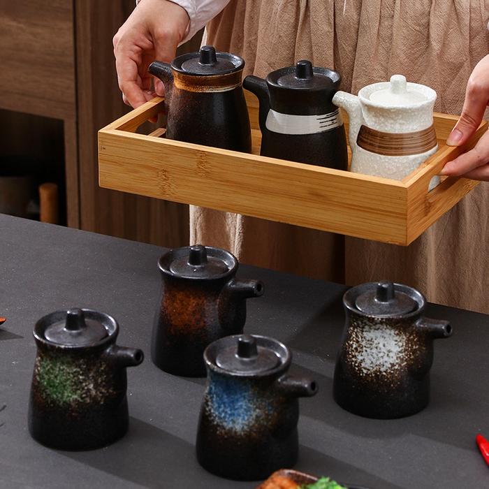 Jual Japan Sauce Jar Teko Keramik Saus Jepang Botol Unik Kecap Asin Di ...