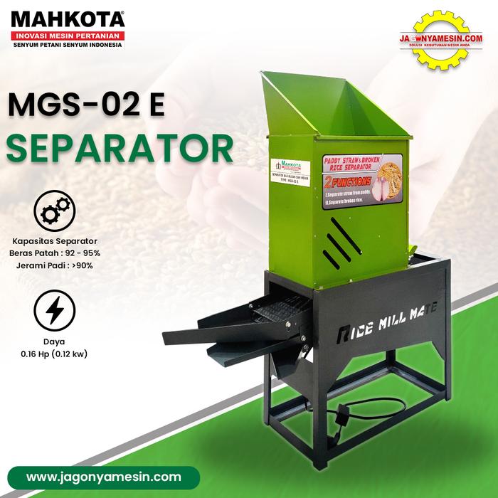 Jual MESIN PEMISAH BERAS, GABAH, BIJI-BIJIAN SEPARATOR MAHKOTA MGS 02 E ...