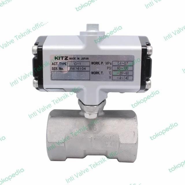 Jual Ball Valve Pneumatic SUS316 Kitz Fig. C-UTE Drat 11/2 Inchi - Jakarta Barat - Asia Valve ...