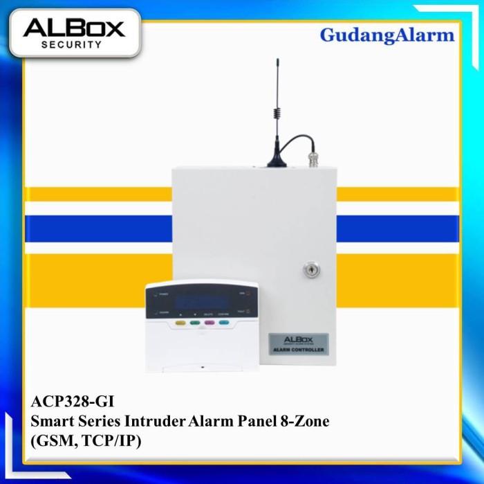 Jual Alarm Control Panel 8 Zone Albox ACP328-GI Support GSM TCP/IP ...