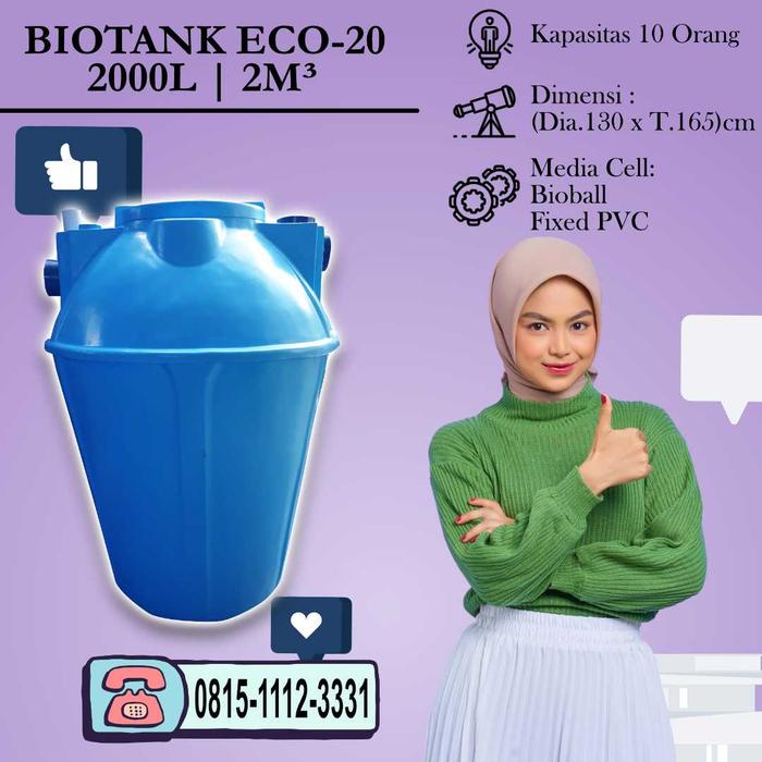 Jual TANGKI FIBER KAPASITAS 2000 LITER 2M3 / BIOFIL - Jakarta Barat ...