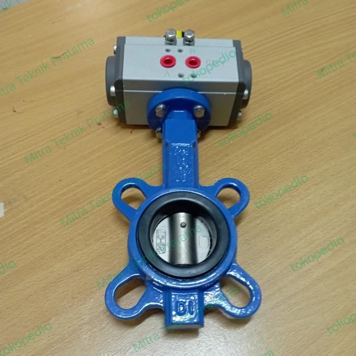 Jual Butterfly Pneumatic Valve Actuator Double Acting 1 1/2 " inchi ...