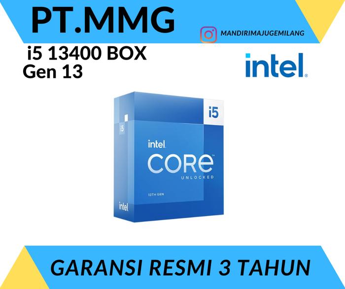 Jual Processor Intel Core i5 13400 BOX Gen 13 LGA 1700 resmi - Jakarta Pusat - PT. MMG | Tokopedia