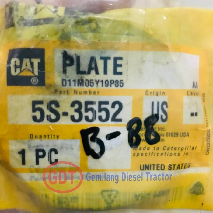 Jual PLATE 5S-3552 CAT - Jakarta Pusat - dieseltractor | Tokopedia