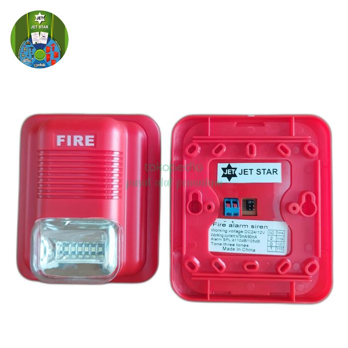 Jual fire alarm strobe 24volt merk jet star 3 type sound - Kab ...