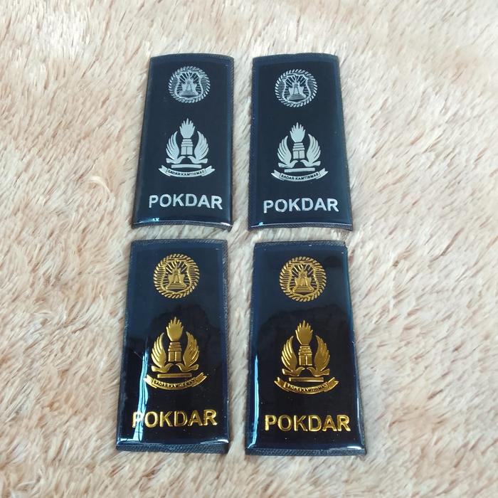 Jual pangkat pokdar kuning/puting/pangkat viber logo tulisan pokdar ...