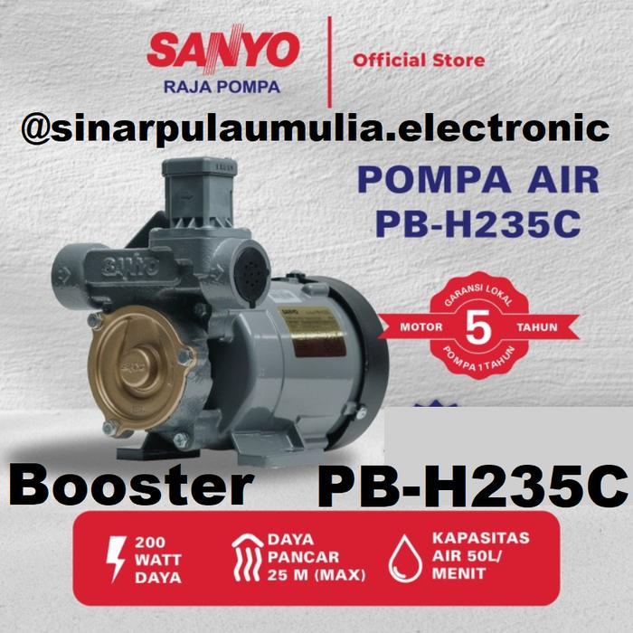 Jual Sanyo Pompa Booster 200 Watt - PB-H 235 C / PBH 235C / PBH235C / PB H - Kota Pontianak ...