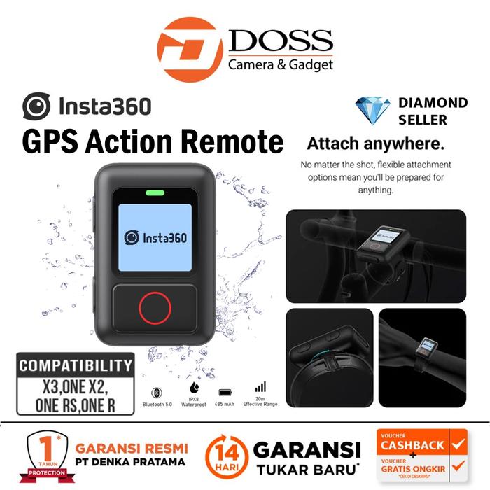 Promo Insta360 GPS Action Remote for Insta 360 X3 ONE X2 ONE RS ONE R ...