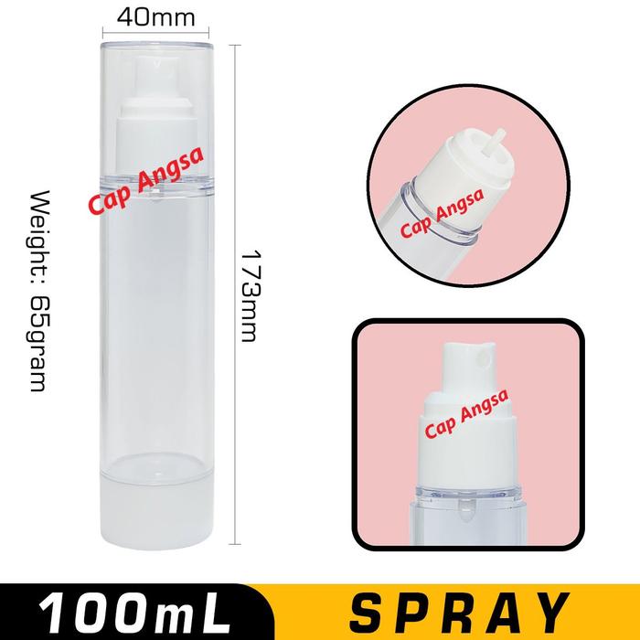 Jual BOTOL VAKUM AIRLESS PUMP VACUUM BOTTLE SANITIZER SKINCARE SERUM ...