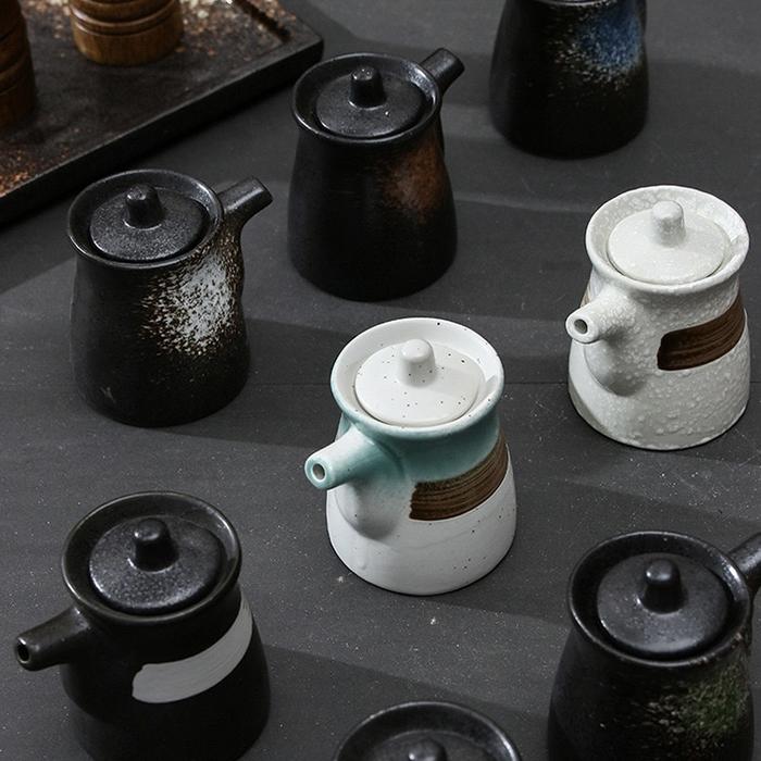 Jual Japan Sauce Jar Teko Keramik Saus Jepang Botol Unik Kecap Asin Di ...