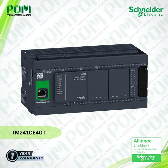 Jual SCHNEIDER,PLC TM241CE40T M241 - 40 I/O, TRANSISTOR OUT, PNP ...