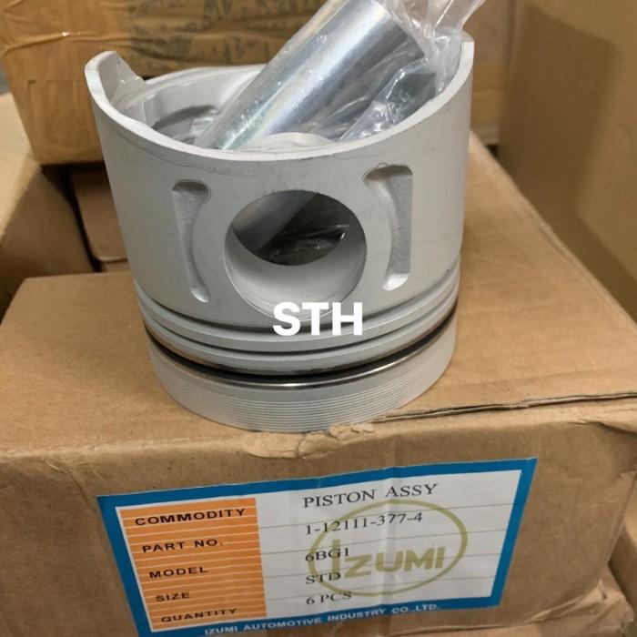 Jual PISTON ISUZU 6BG1 MERK IZUMI 1-12111-377-4 HARGA PER SET 1 ENGINE ...