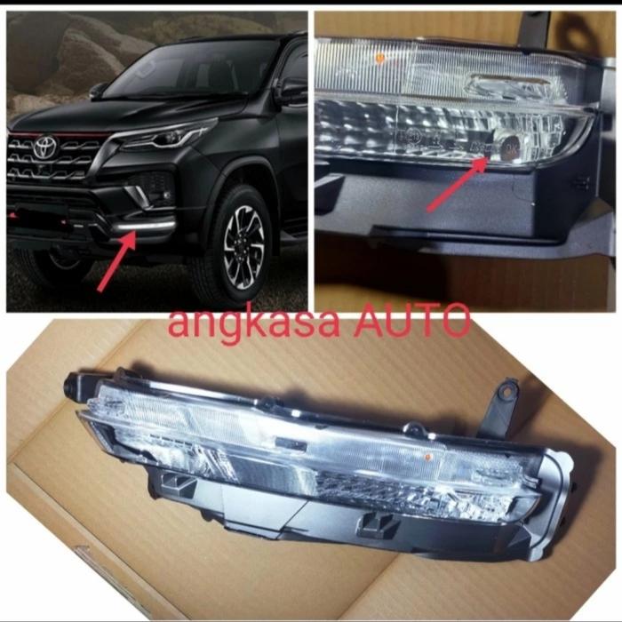 Jual lampu DRL bemper Fortuner vrz NON LED original baru Toyota - kanan ...