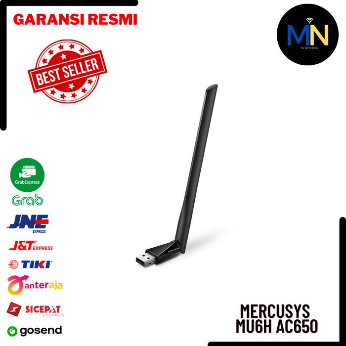 Jual Mercusys MU6H AC650 Wireless Dual Band High Gain USB Adapter ...