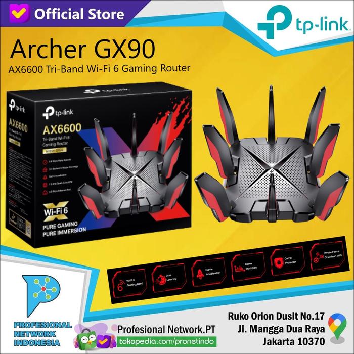 Promo TP-LINK Archer GX90 AX6600 Tri-Band Wi-Fi 6 Gaming Router OneMesh ...