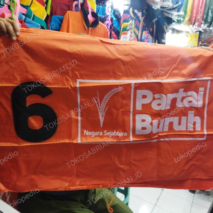 Jual bendera jalan/spanduk/bendera partai buruh 60x90 per 50 pcs ...